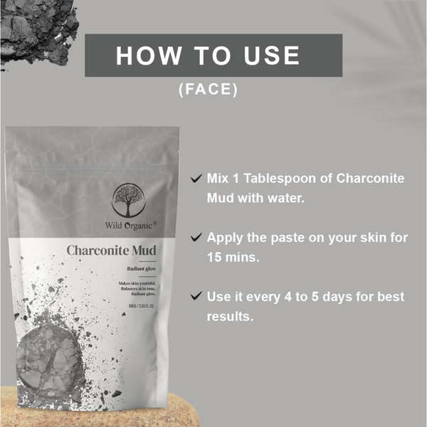Buy Wild Organic Charconite Mud Radiant Glow Clay Powder Online at Best ...