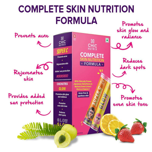 Buy Chicnutrix Glow + Super C – Glutathione & Vitamin C Tablets Online ...