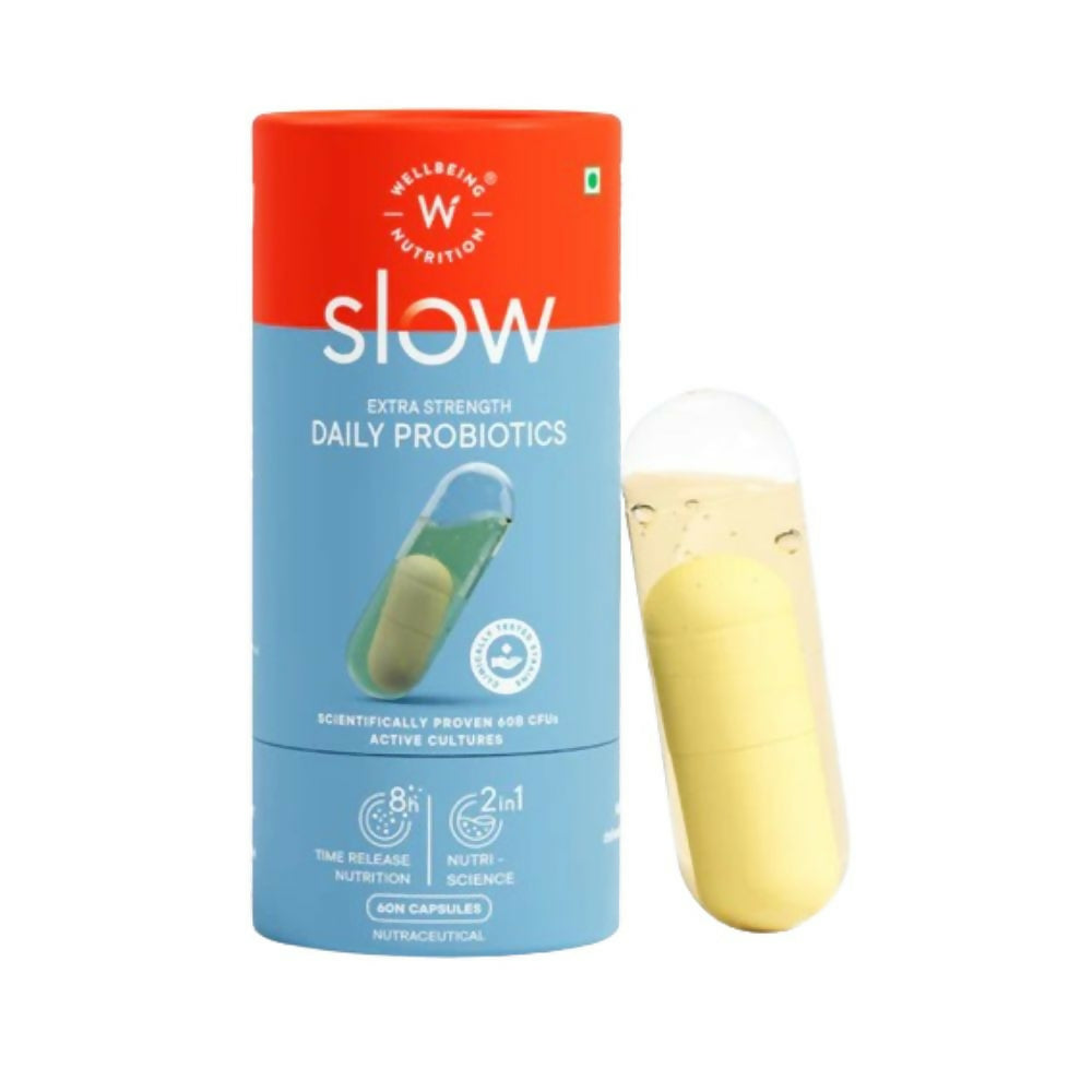 Buy Wellbeing Nutrition Slow Daily Probiotics Capsules Online at Best ...
