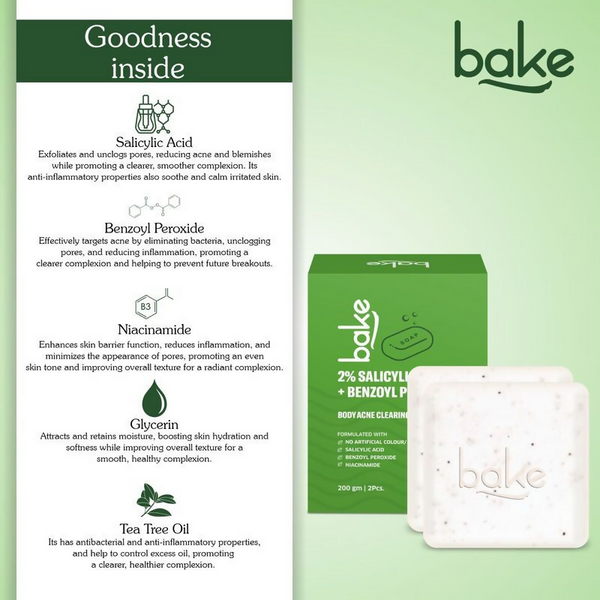 Buy Bake 2% Salicylic Acid Soap for Face & Body Acne Online at Best ...