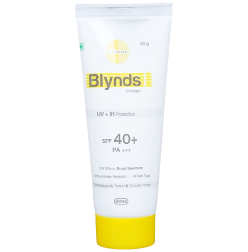 Intas Blynds Emulgel Sunscreen with UV+IR Protection SPF 40+ PA+++ & W