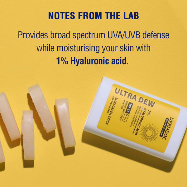 Buy Dermdoc 1% Hyaluronic Acid Mini Sunscreen Stick SPF 50 PA ...