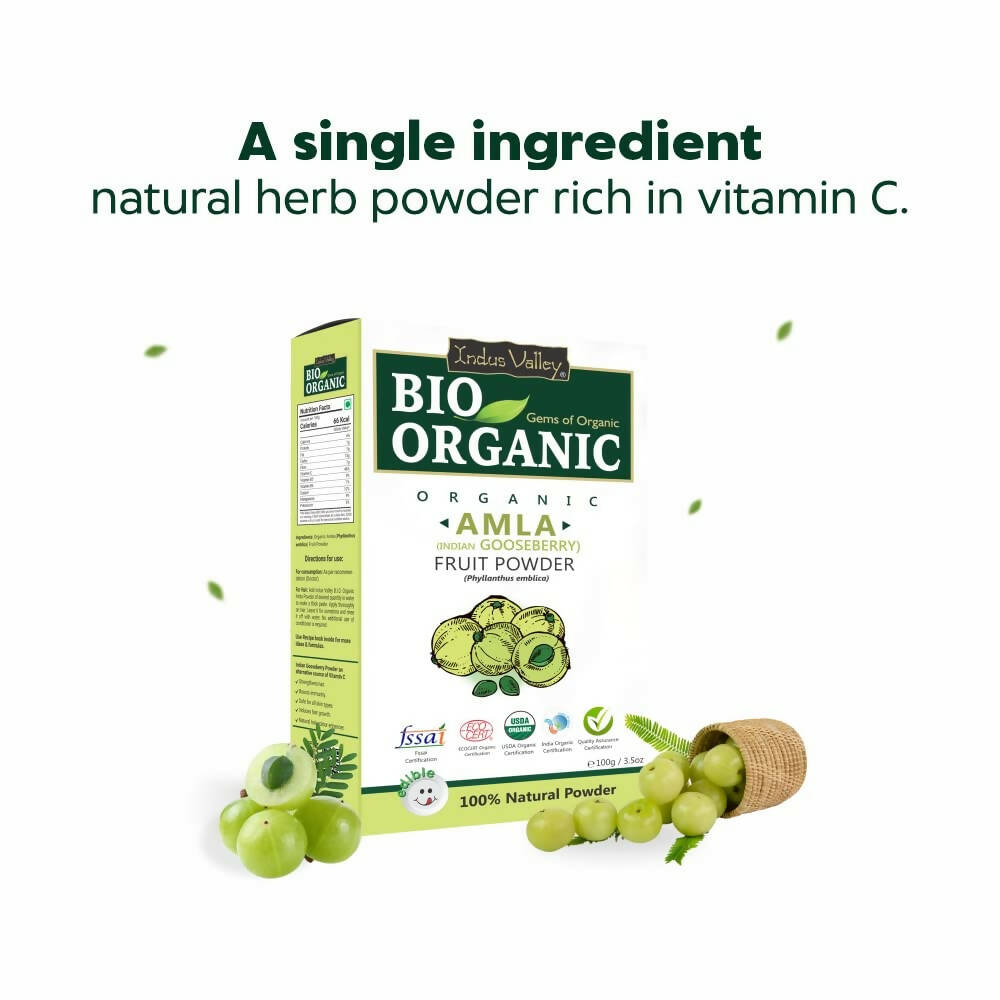 Buy Indus Valley Bio Organic Amla (Indian Gooseberry) Powder For Hair ...