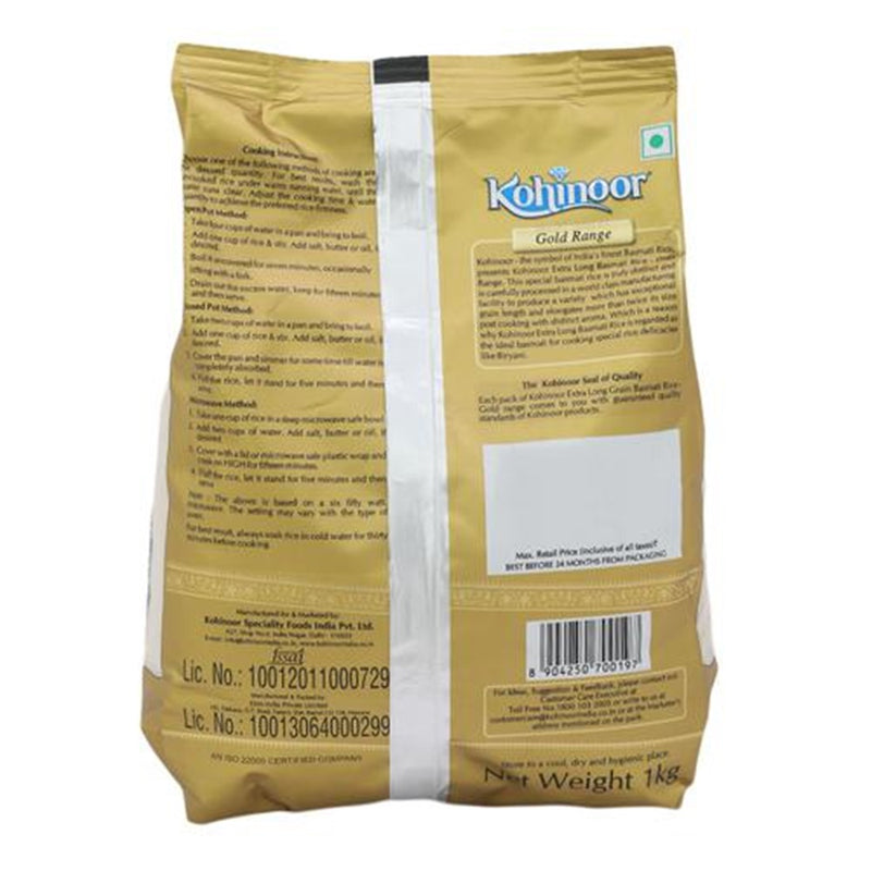description kohinoor extra long gold basmati rice 1 kg product id 1914936
