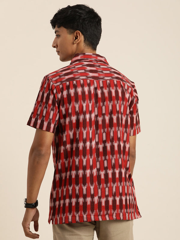 description taavi ikat pure cotton cuban collar shirt product details ...
