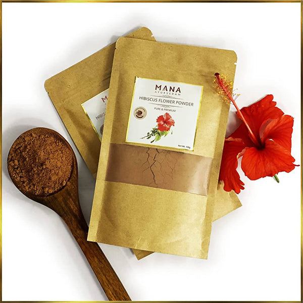 Buy Mana Ayurvedam Hibiscus Flower Powder Online at Best Price | Distacart