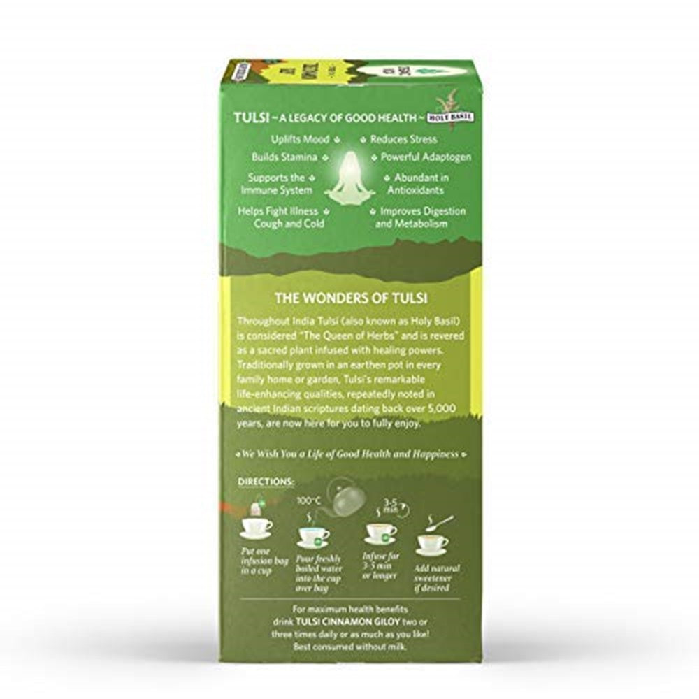 description organic india tulsi cinnamon giloy 25 tea bags stress ...