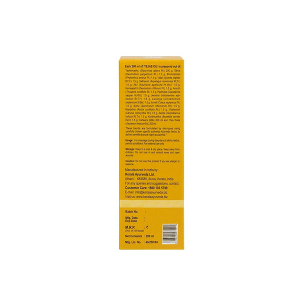 Buy Kerala Ayurveda Tejas Oil Online at Best Price | Distacart