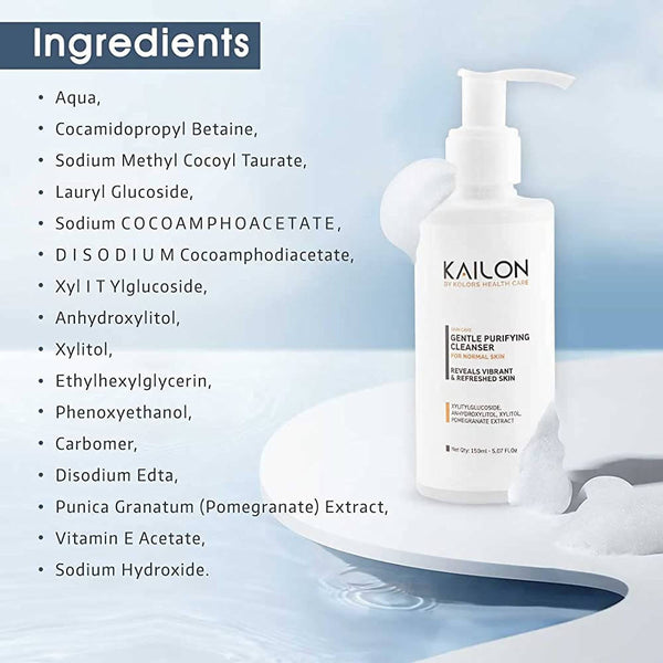 description kailon gentle purifying cleanser directions of use dampen ...