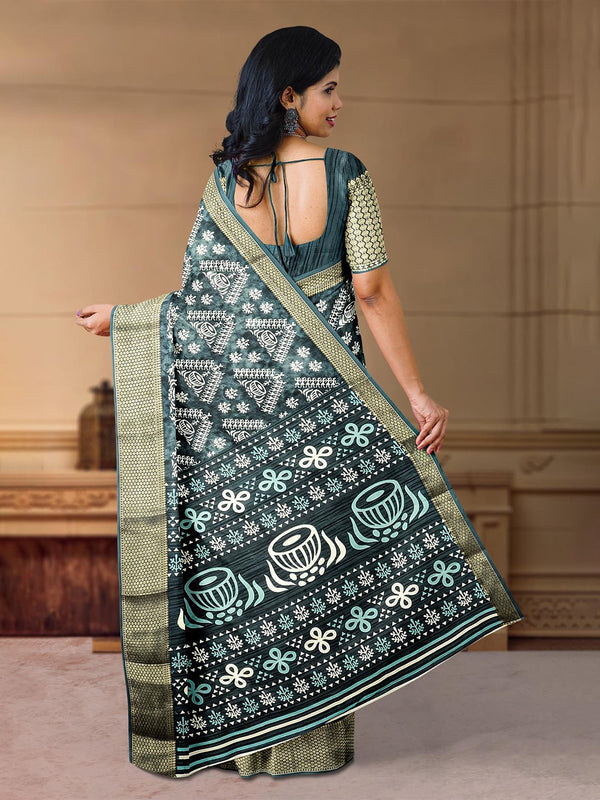 description kalamandir geometric printed saree product details design ...