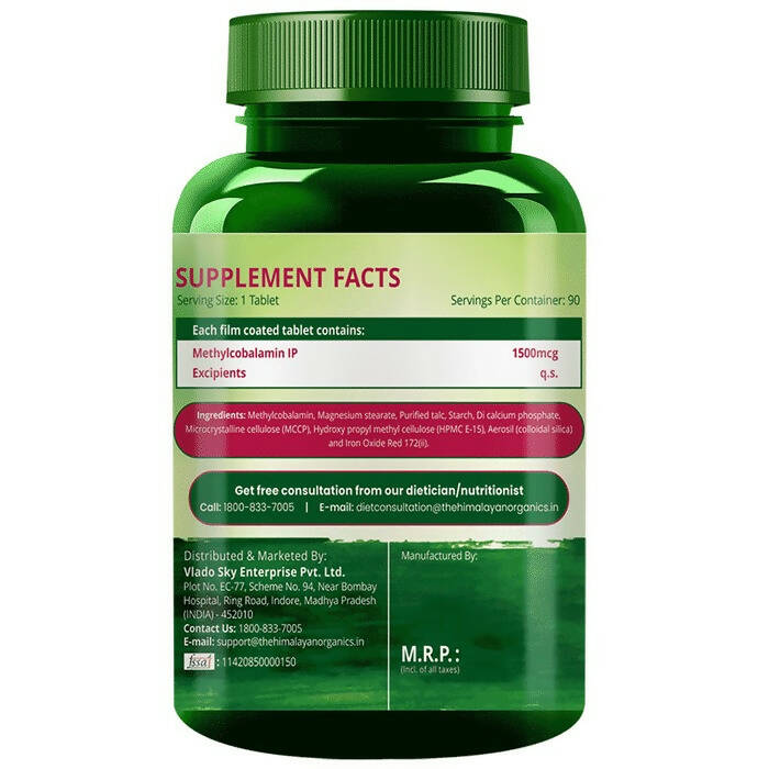Buy Himalayan Organics Methyl Cobalamin Vitamin B12 Tablets Online at ...
