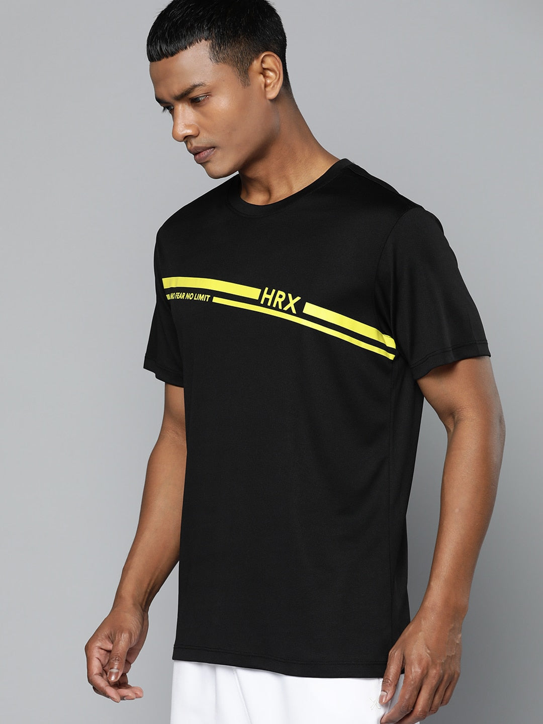HRX by Hrithik Roshan Antimicrobial Typography Printed Training T-shirt