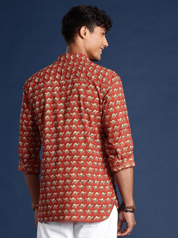 description taavi men classic conversational printed casual shirt ...