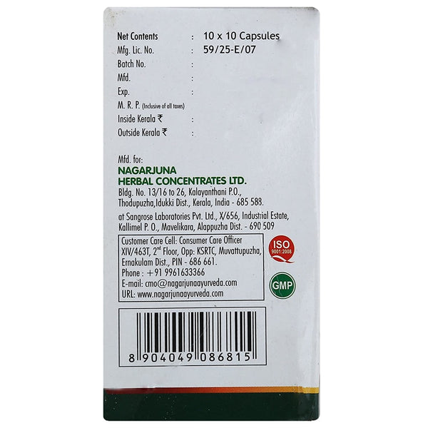 Buy Nagarjuna Ayurveda Ksheerabala 101 Aavarthi Capsule Online at Best ...