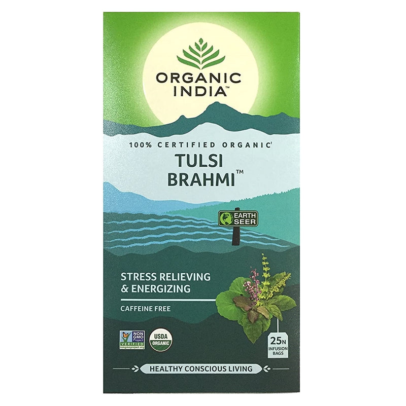 Organic India Tulsi Brahmi Tea 25 Tea Bags - Distacart