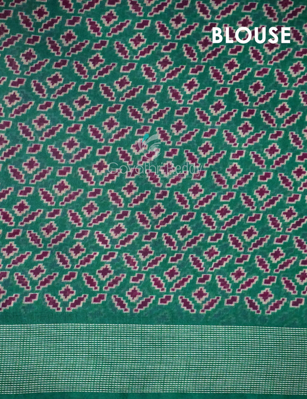 Buy Combination Of Jamuni Colour With Patola Print Semi Chanderi Saree ...