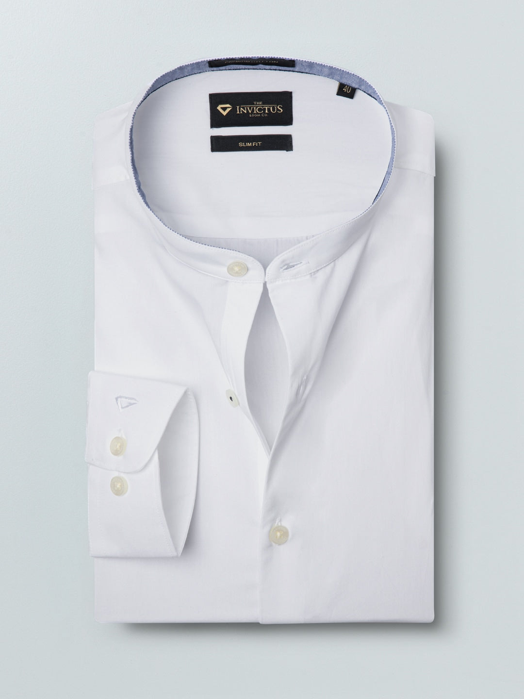 INVICTUS Men White Slim Fit Solid Formal Shirt