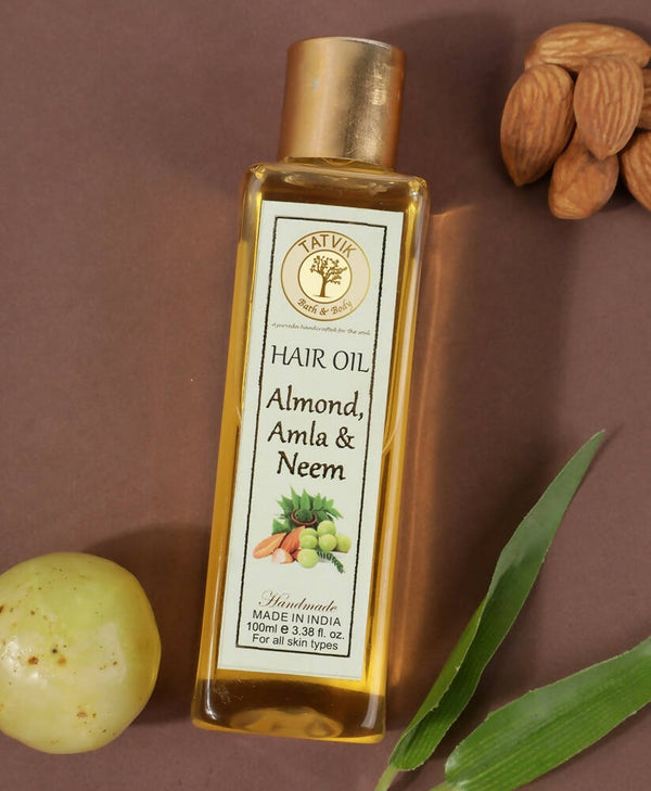 Buy Tatvik Ayurveda Hair Oil - Almond, Amla & Neem Online at Best Price ...