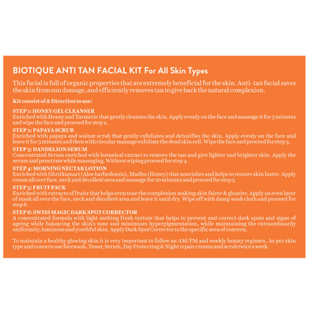 Buy Biotique Anti Tan Kit (Removes Tan and Makes Skin Fair) Online at