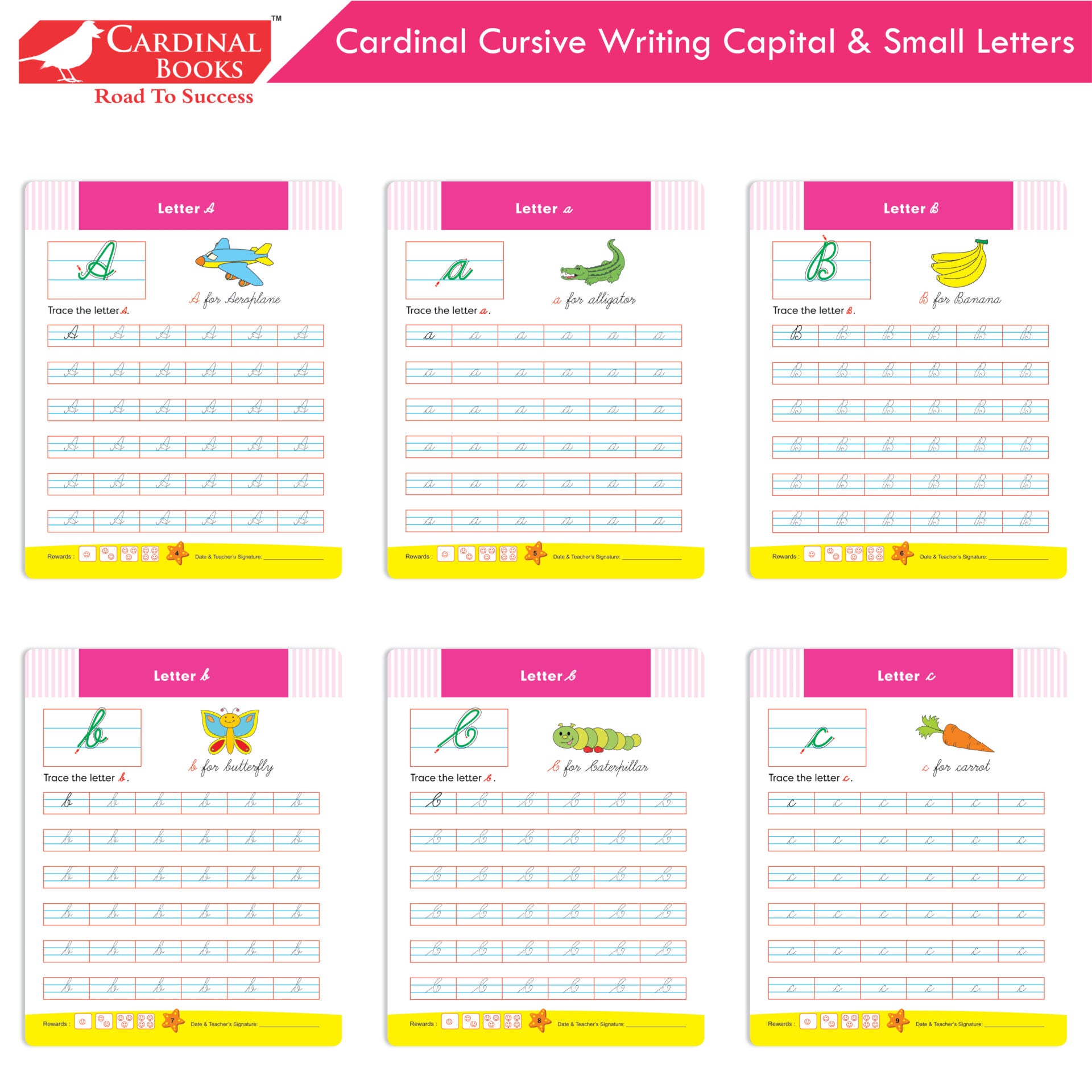description cardinal cursive alphabet capital and small letter writing ...