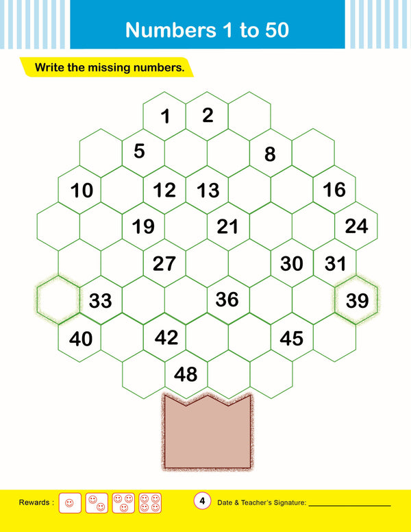 primer b senior kg pattern shapes number 1 100 skip counting fun ...