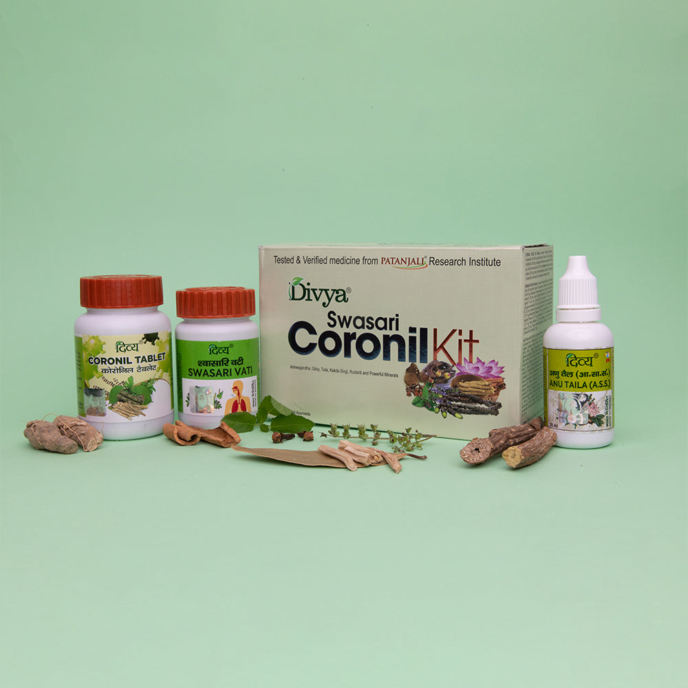 Buy Patanjali Divya Coronil Kit - Coronil Tablet, Anu Taila, Swasari ...