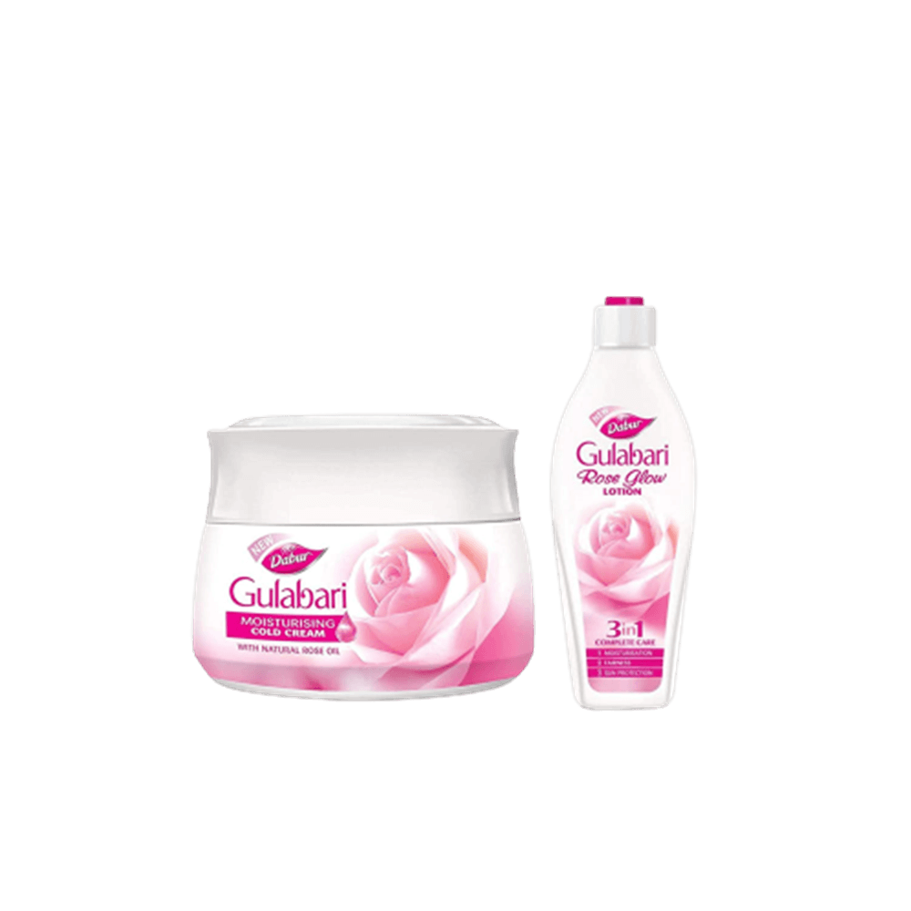 Dabur Gulabari Moisturizing Cold Cream - 100ml with Free Dabur Gulabar
