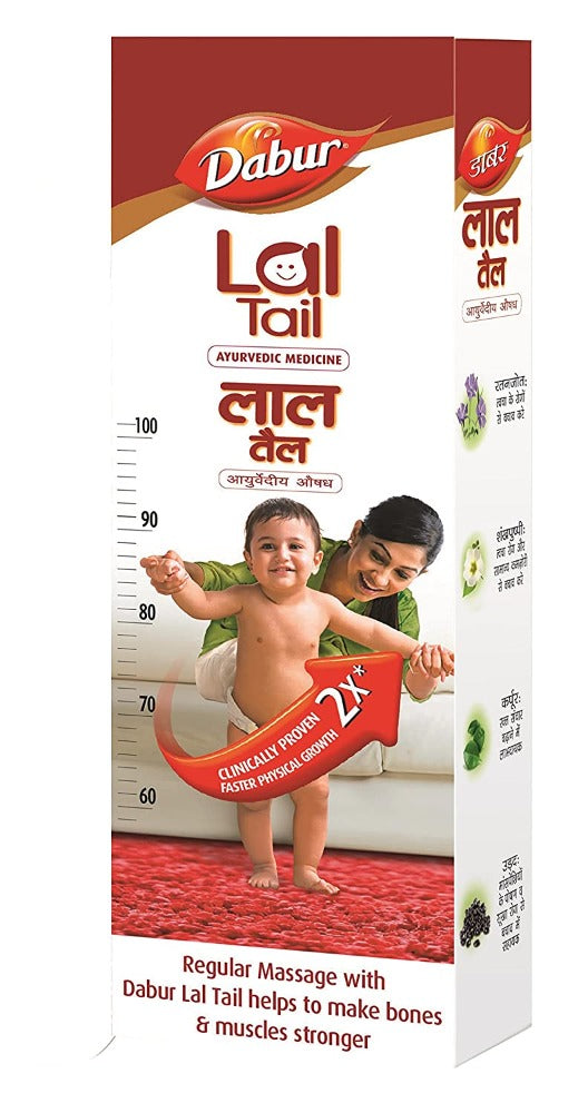 Dabur Lal Tail - Ayurvedic Baby Massage Oil For Baby's Bone, Muscle ...