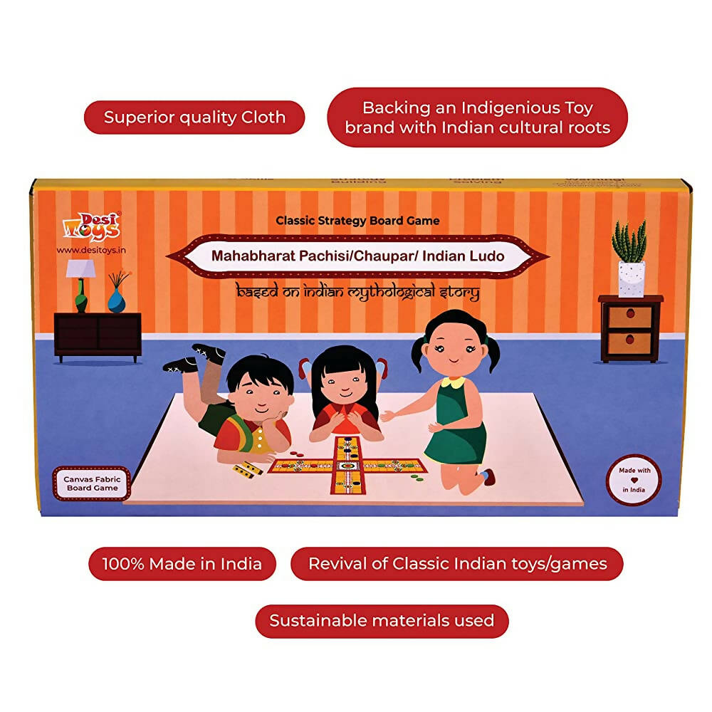 Buy Desi Toys Mahabharat Pachisi/Chaupar/Chopad/Chaupad/Indian Ludo ...
