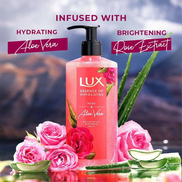 Buy Lux Essence Of Himalayas Rose & Aloe Vera Brightening Body Wash
