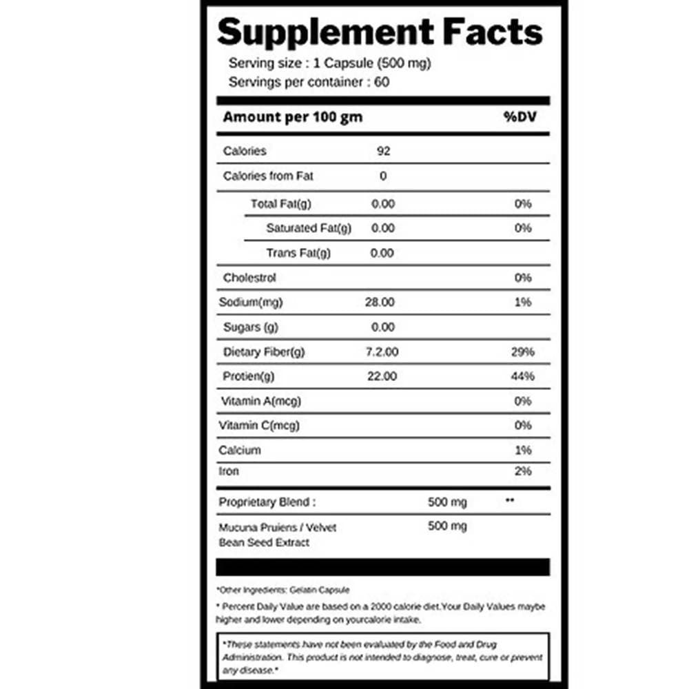 Buy Ojasveda Kaunch Beej / Velvet Bean Extract Capsule Online at Best ...