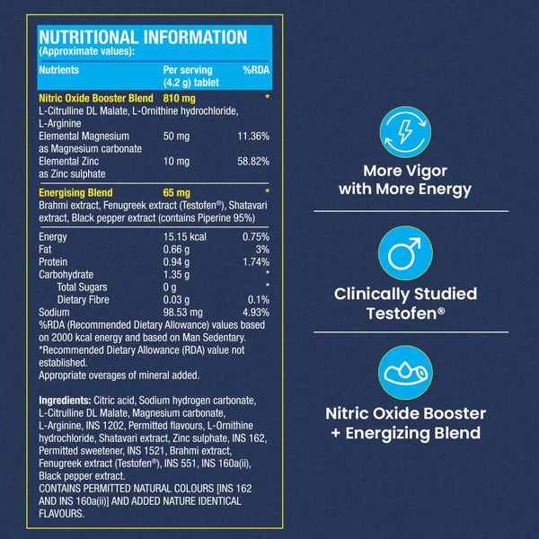 description fast up man extend effervescent tablets peach flavor ...