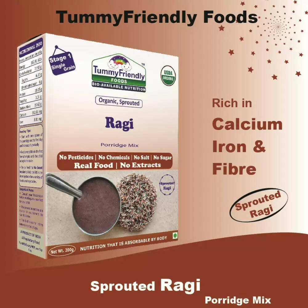 Buy TummyFriendly Foods Organic Sprouted Ragi and Organic Sprouted Rag