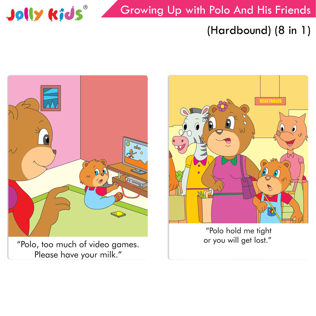 Buy Jolly Kids Growing Up with Polo And His Friends| 8 in 1| Large ...
