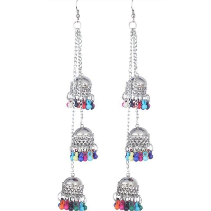 Buy MS Fashion India Antique Triple Afghani Kashmiri Tribal Oxidized ...