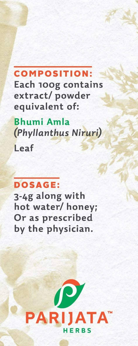 description parijata herbs bhumi amla nelanelli powder 100 gm material ...