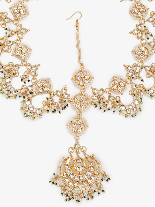 Buy Women's Gold Kundan Maharani Matha Patti - Ruby Raang Online at ...