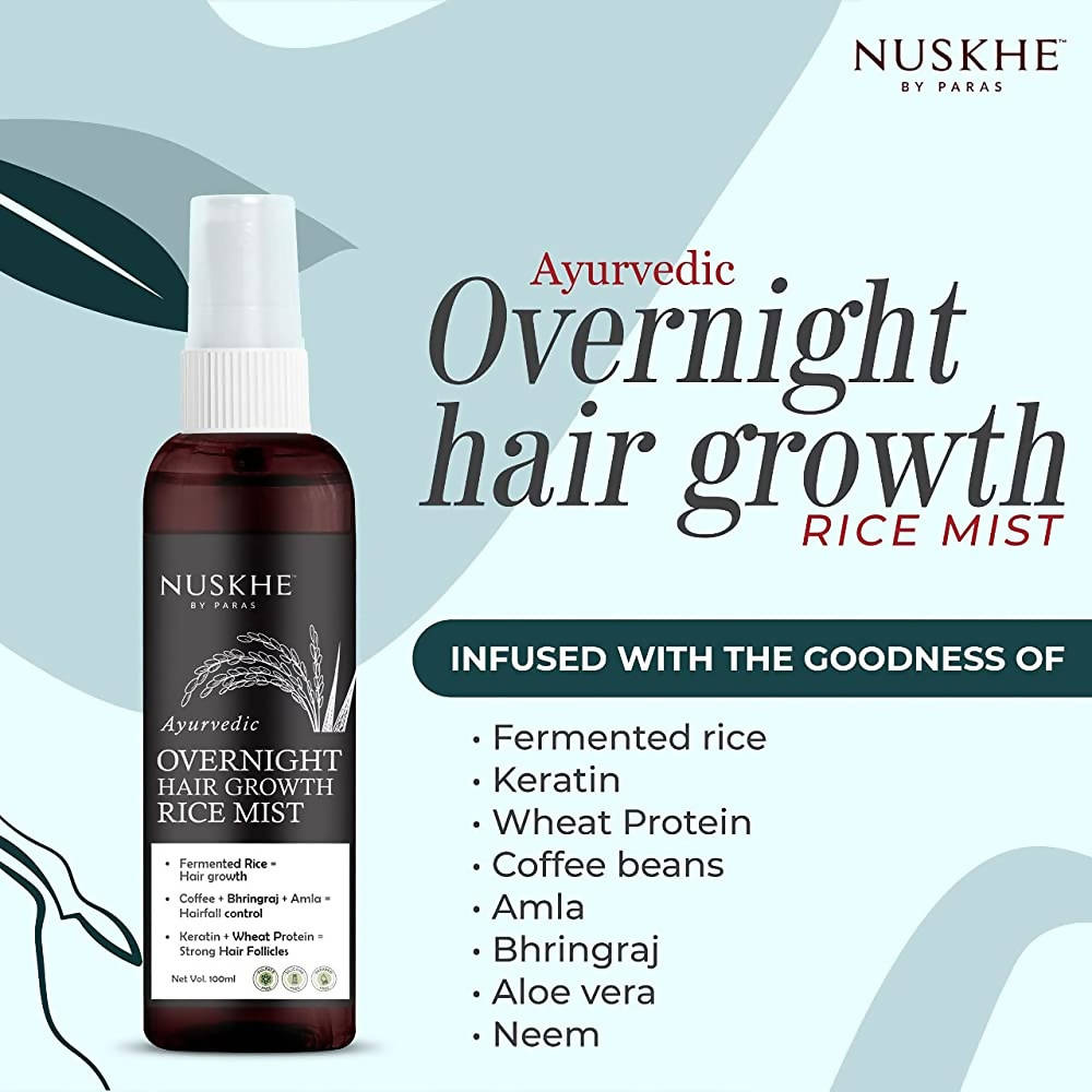 Buy Nuskhe By Paras Ayurvedic Overnight Hair Growth Rice Mist Online at ...