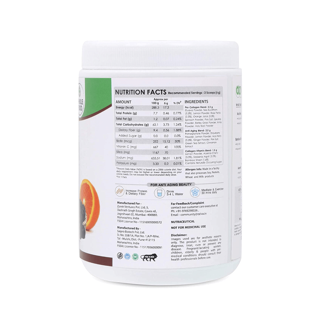 Buy OZiva Vegan Collagen Builder with Biotin & Vitamin C For Brighter ...