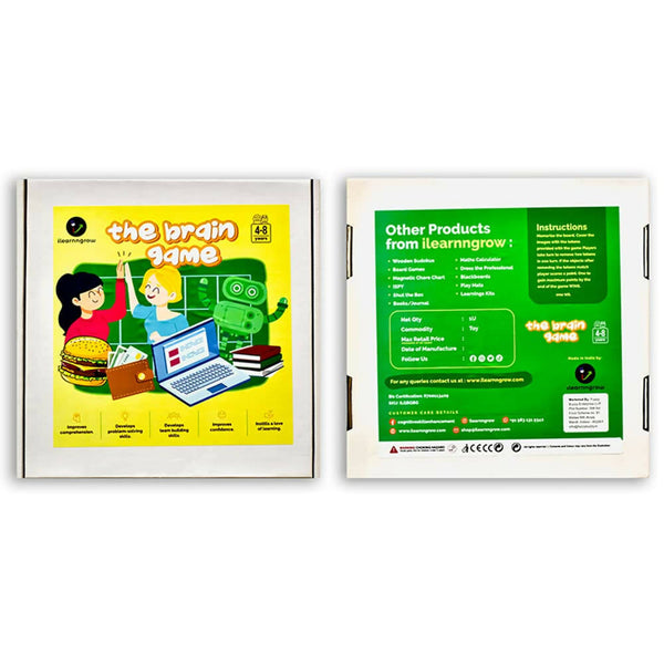 description ilearnngrow kid s brain board game to improve memory and ...