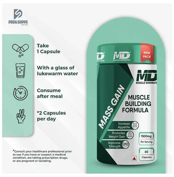 Buy Muscle Dominator Mass Gain Capsules Online At Low Prices