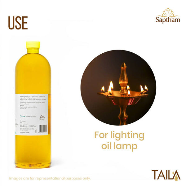 Buy Saptham Taila 100% Natural Lamp Oil Online at Best Price | Distacart
