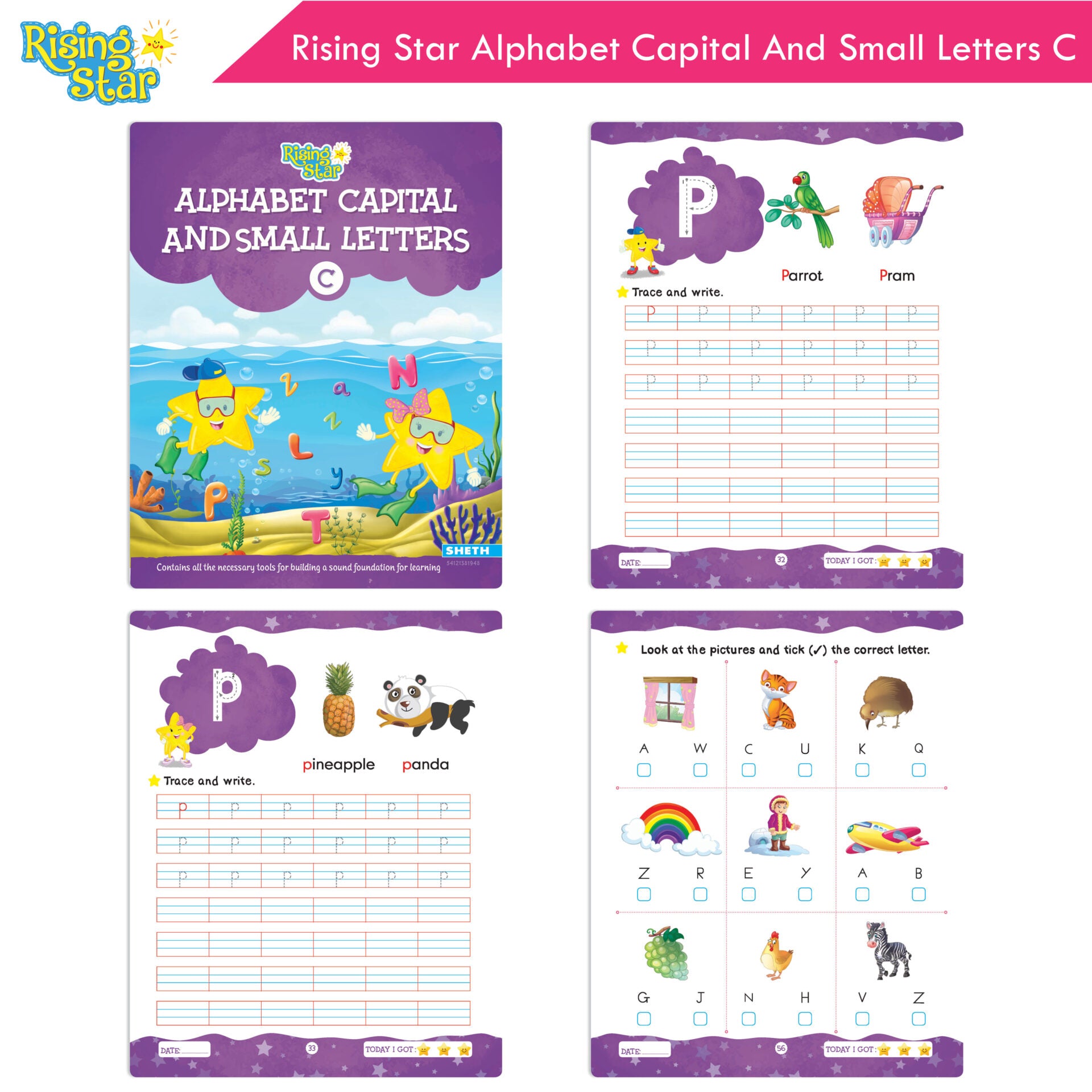 Buy Rising Star Fun Learning Senior KG Books Set of 6| Ages 5-6 Years ...