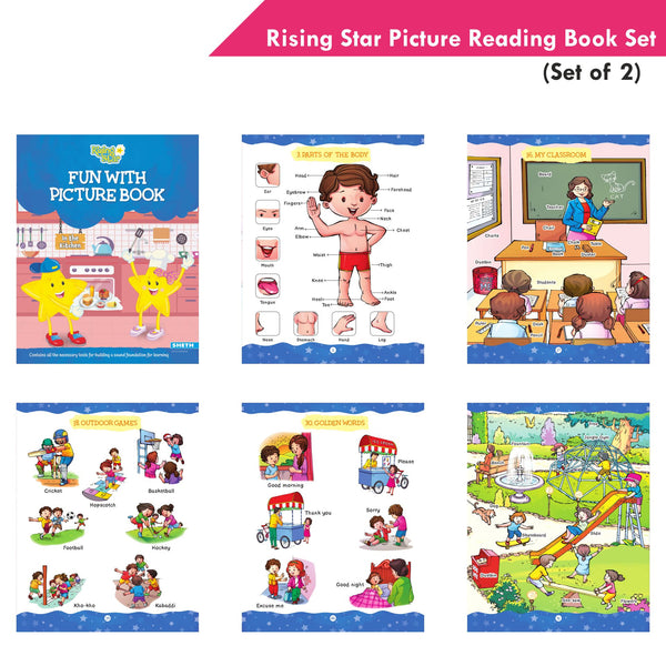 description rising star fun with picture reading books set set of 2 ...