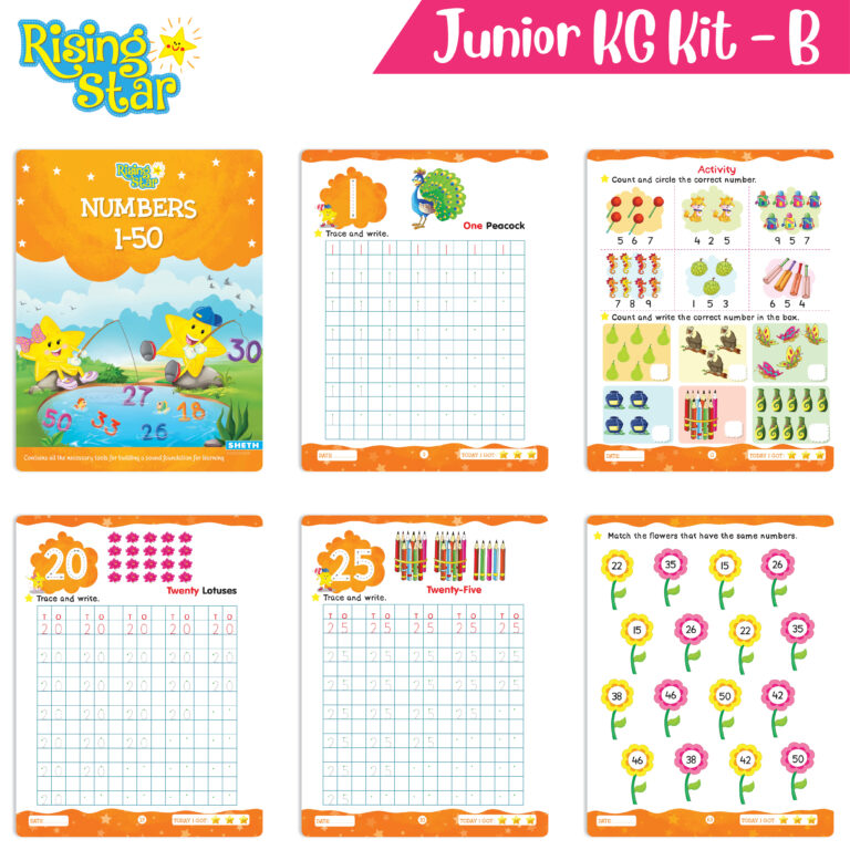 description rising star preschool learning junior kg kit b alphabet ...