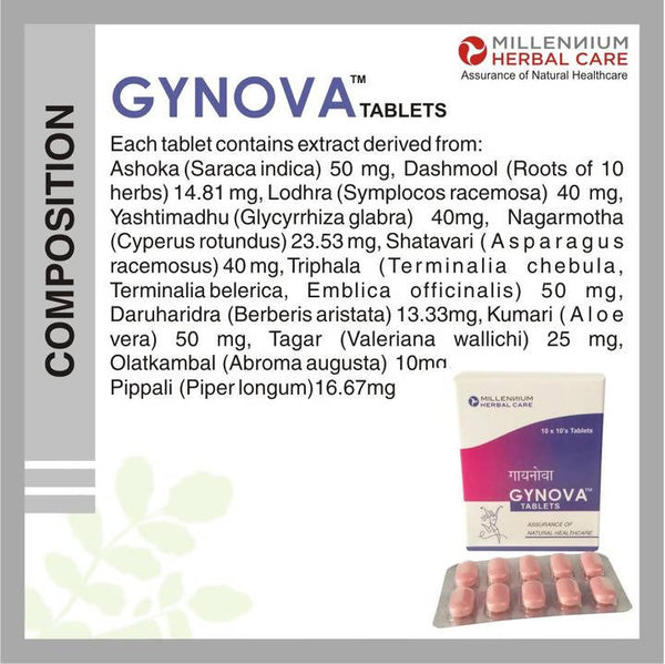 Buy Millennium Herbal Gynova Tablets Online at the best Price.