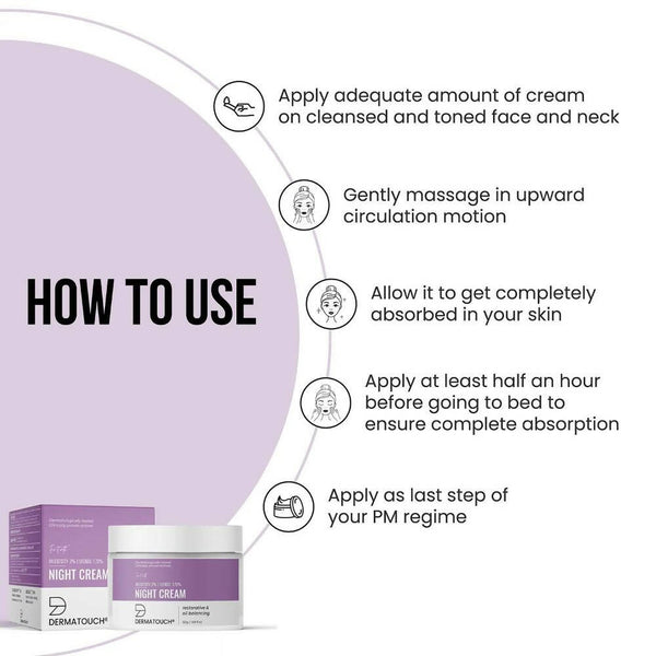 description dermatouch restorative night cream about the product ...