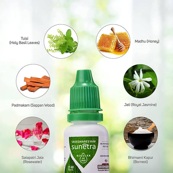 Buy Sreedhareeyam Ayurveda Sunetra Regular Eye Drops Online at Best ...