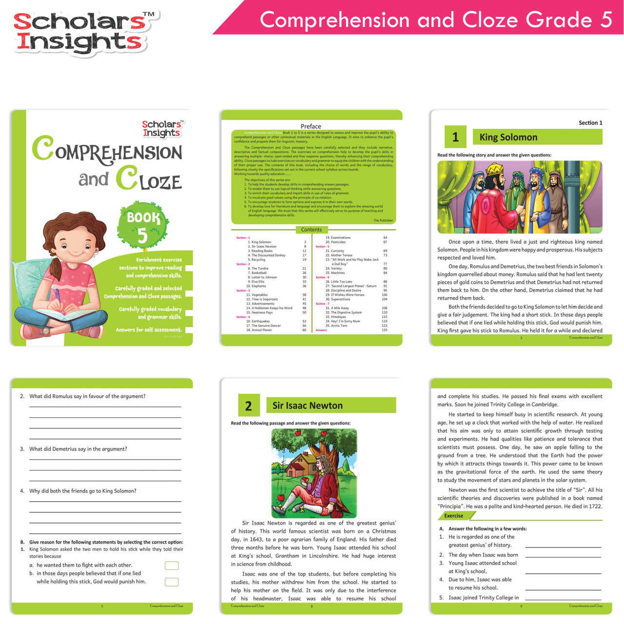 Buy Scholars Insights Comprehension and Cloze Grade 5|English ...