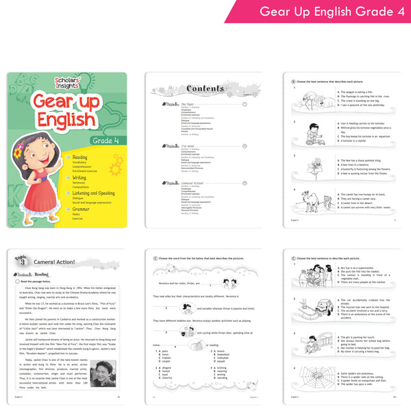 description scholars insights gear up english maths grade 4 books set ...